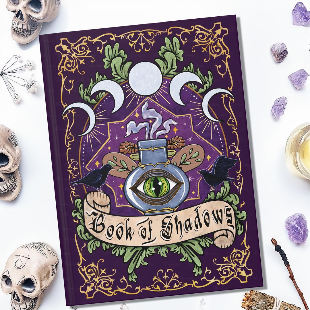 Book of Shadows Journal Lined Notebook Dark Aesthetic Hardcover ...