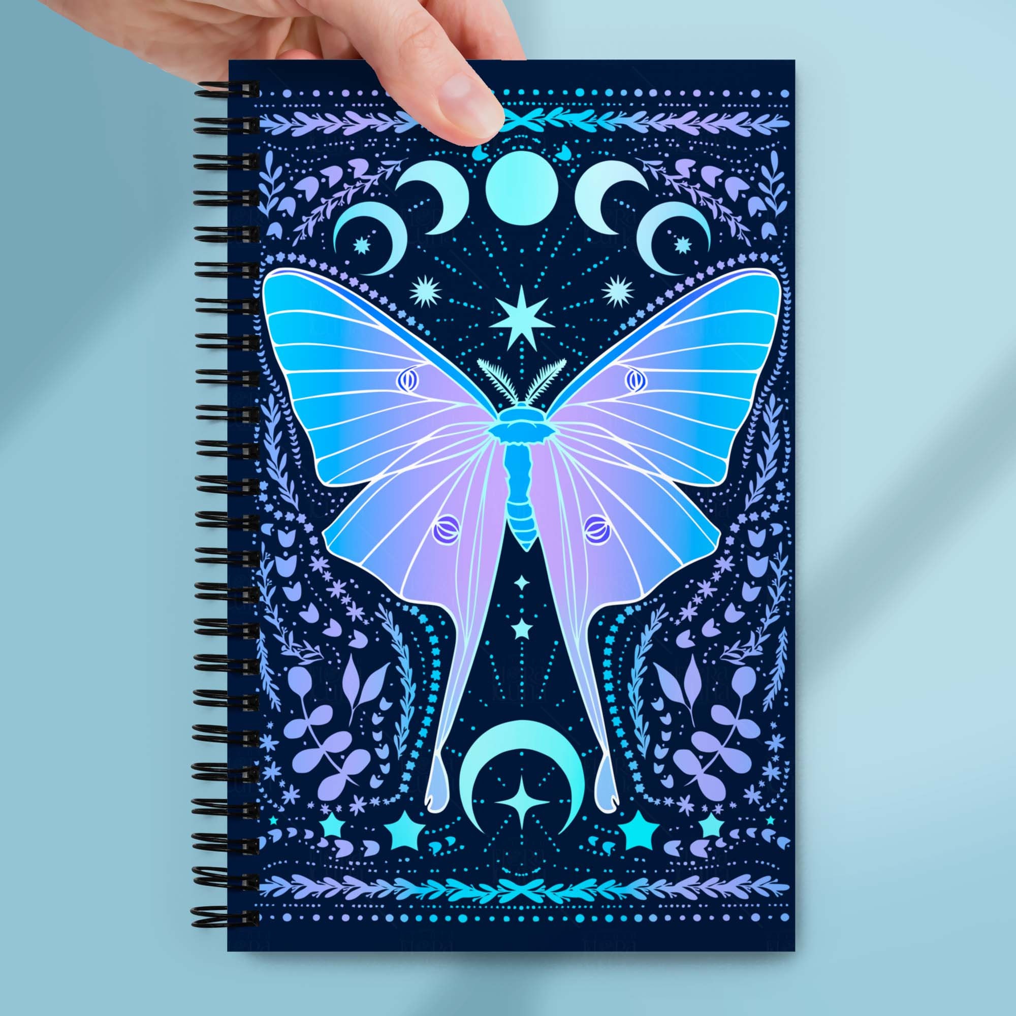Luna Moth Bullet Journal Dotted Spiral Notebook Witchy Journal Luna ...