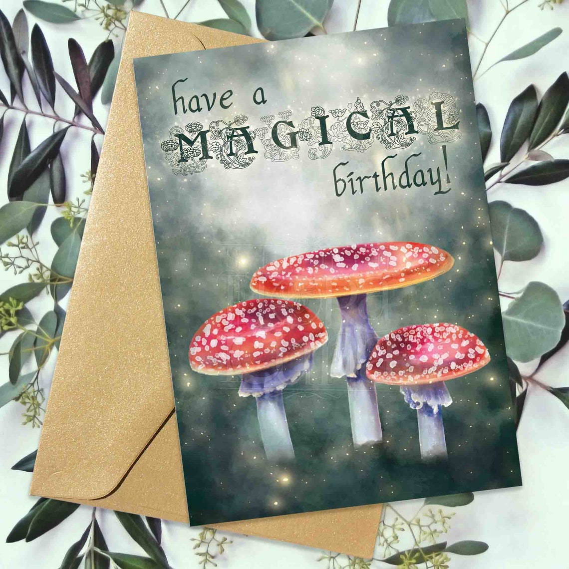 Mushroom Birthday Card Printable Birthday Card Magical Birthday Card ...