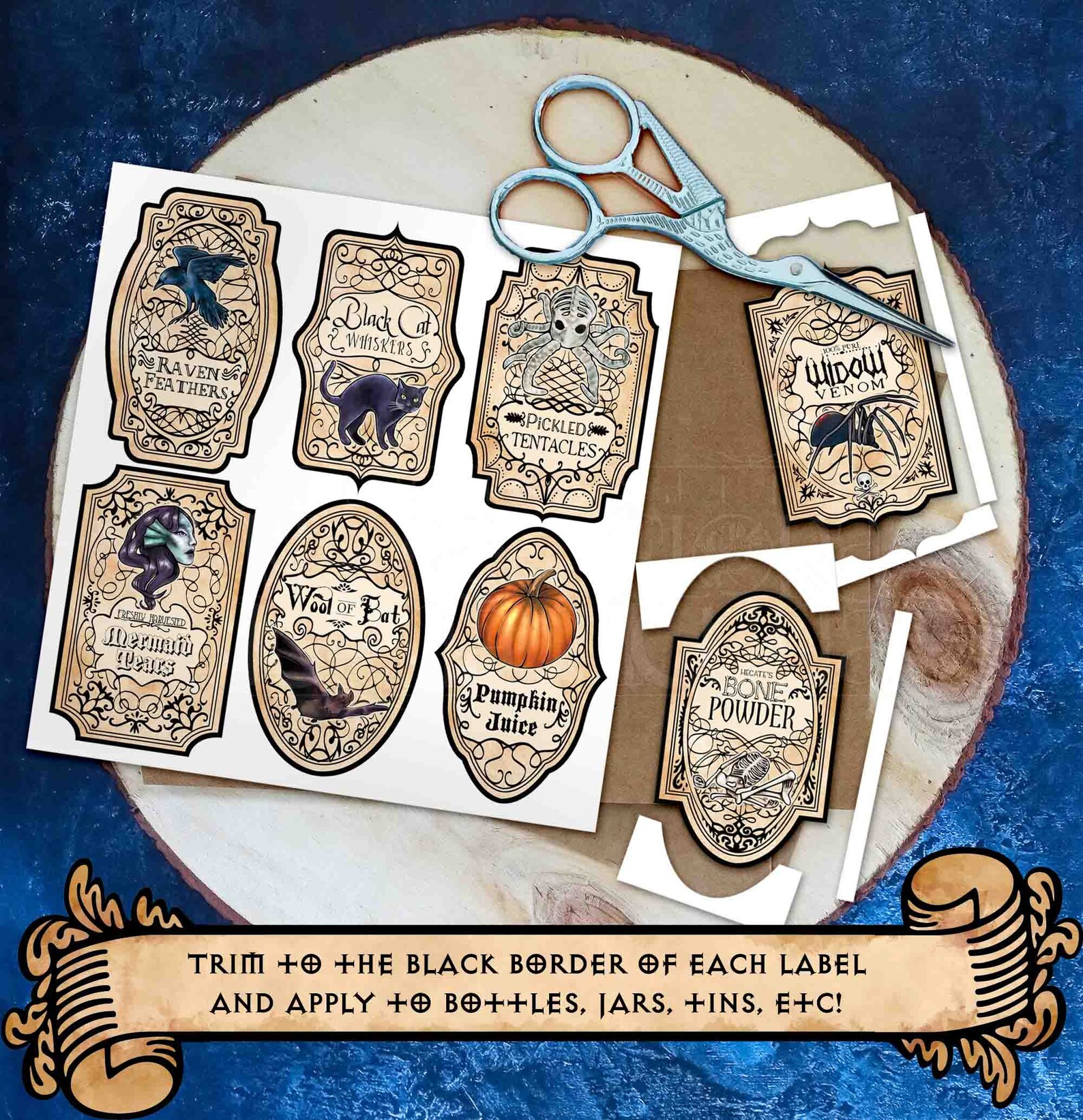Potion Bottle Labels Printable Apothecary Labels Vintage Halloween ...