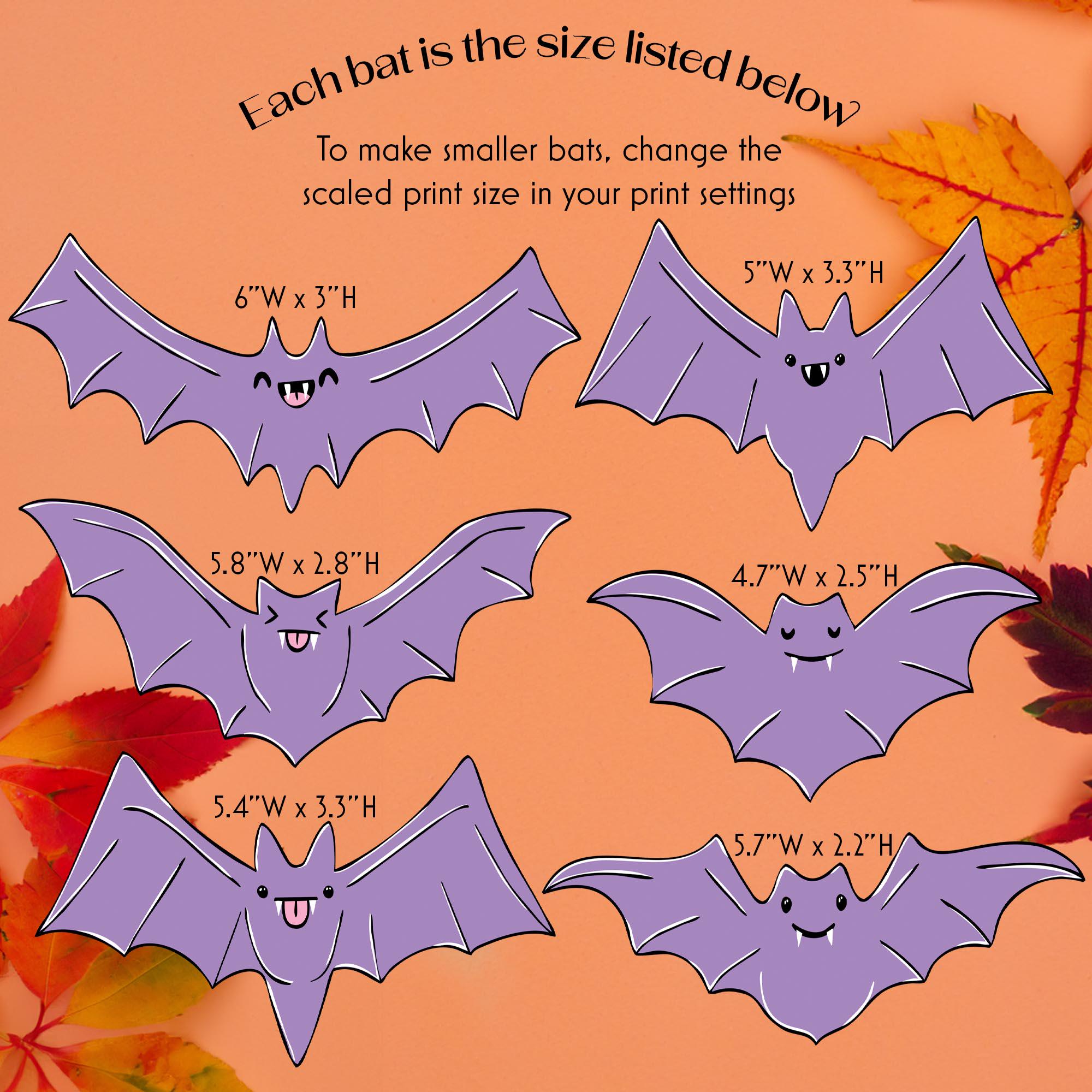 Printable Bat Garland Halloween Party Decor DIY Classroom Activity Cute ...