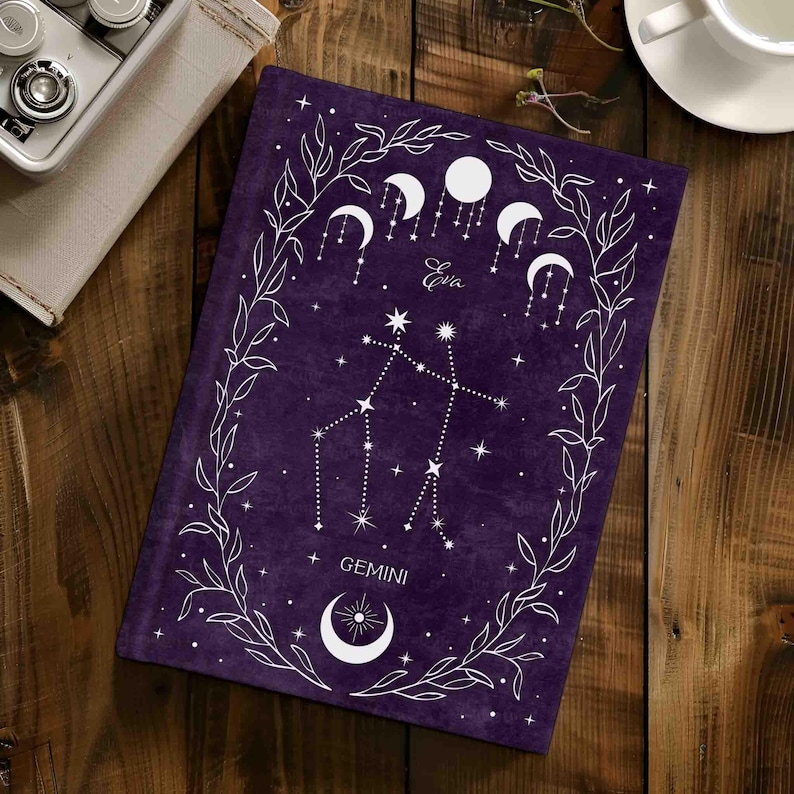Custom Zodiac Star Constellation Notebook With Personalized Name Star ...