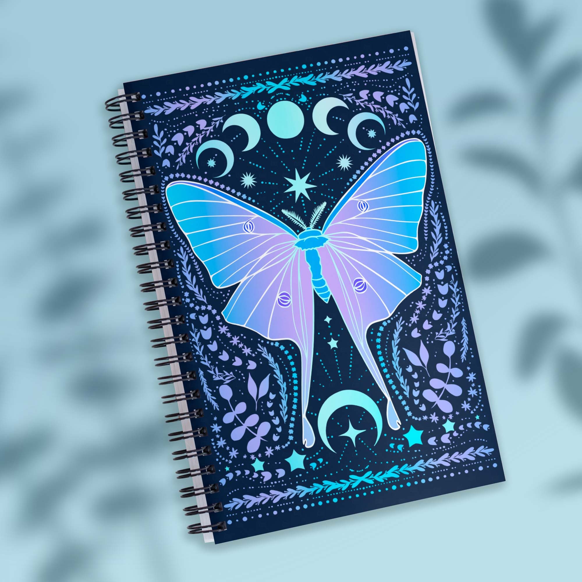 Luna Moth Bullet Journal Dotted Spiral Notebook Witchy Journal Luna ...