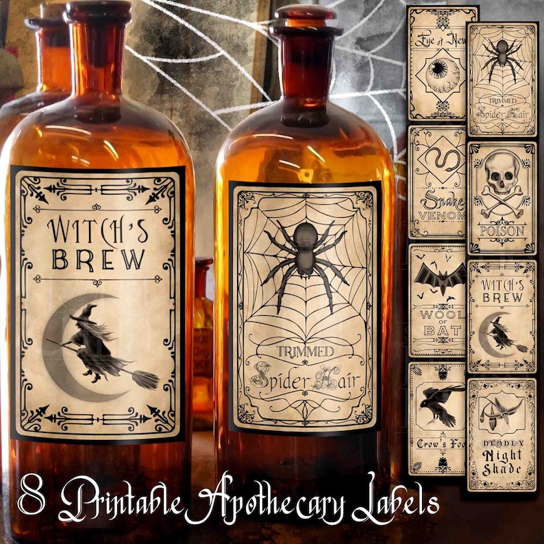 Printable Apothecary Labels, Apothecary Labels Halloween, Potion Bottle ...