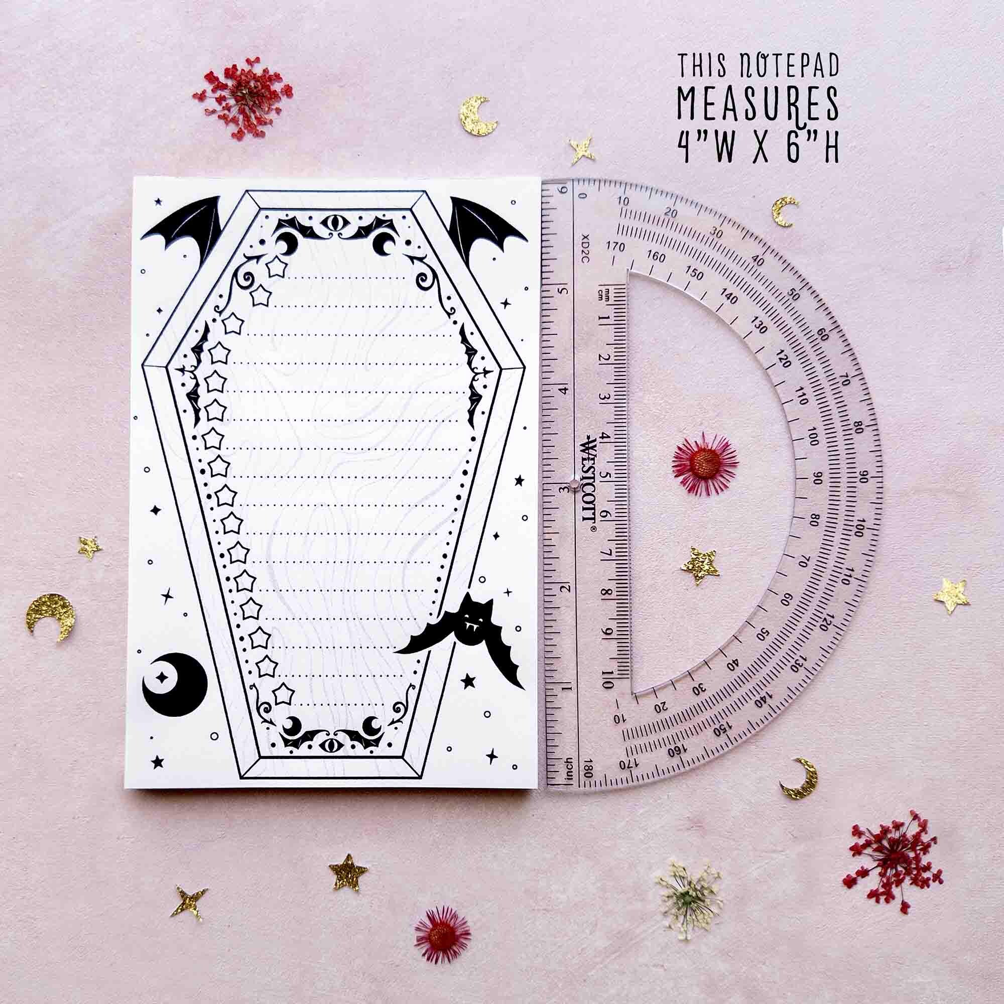 Vampire Coffin to Do List Handmade Creepy Cute Notepad Gothic Spooky ...