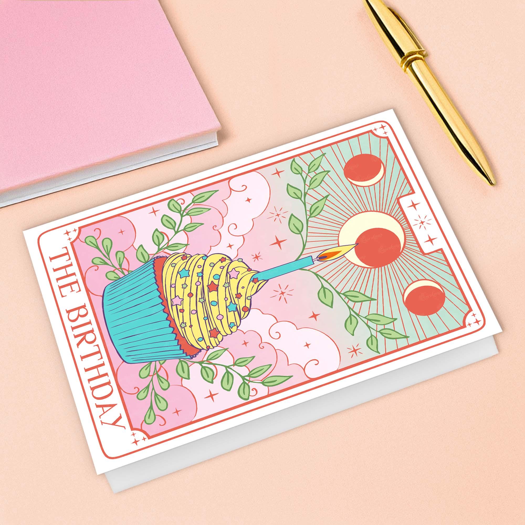 Tarot Birthday Card Printable 5x7 With Envelope Template the Birthday ...