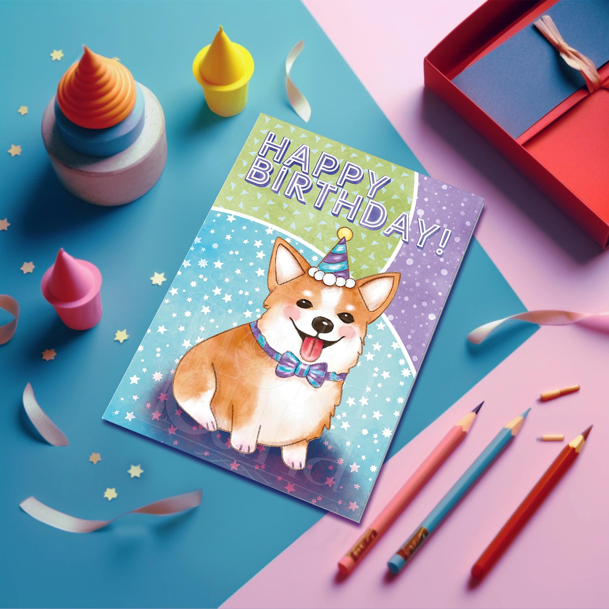 Corgi Birthday Card, Printable Bday Card Corgi Lover Gift for Dog ...