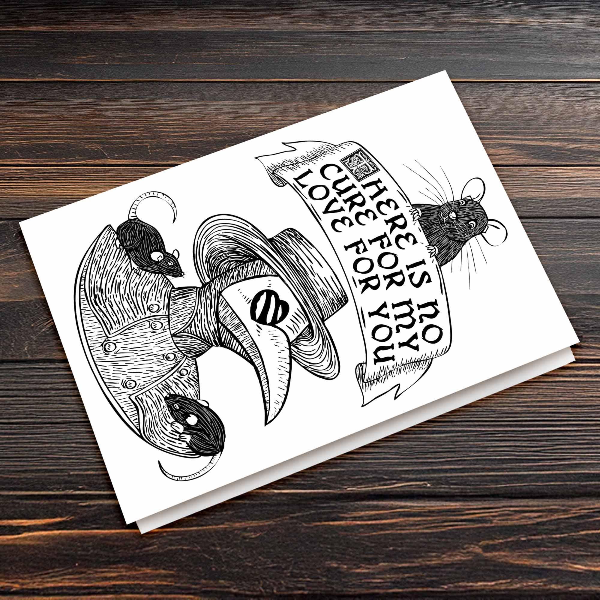 Plague Doctor Card Funny Anniversary Gothic Romance Spooky I Love You ...