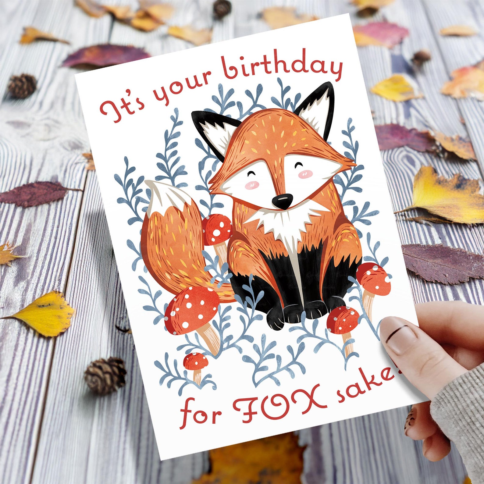 Printable Happy Birthday Card for Fox Sake Funny Birthday Card for ...