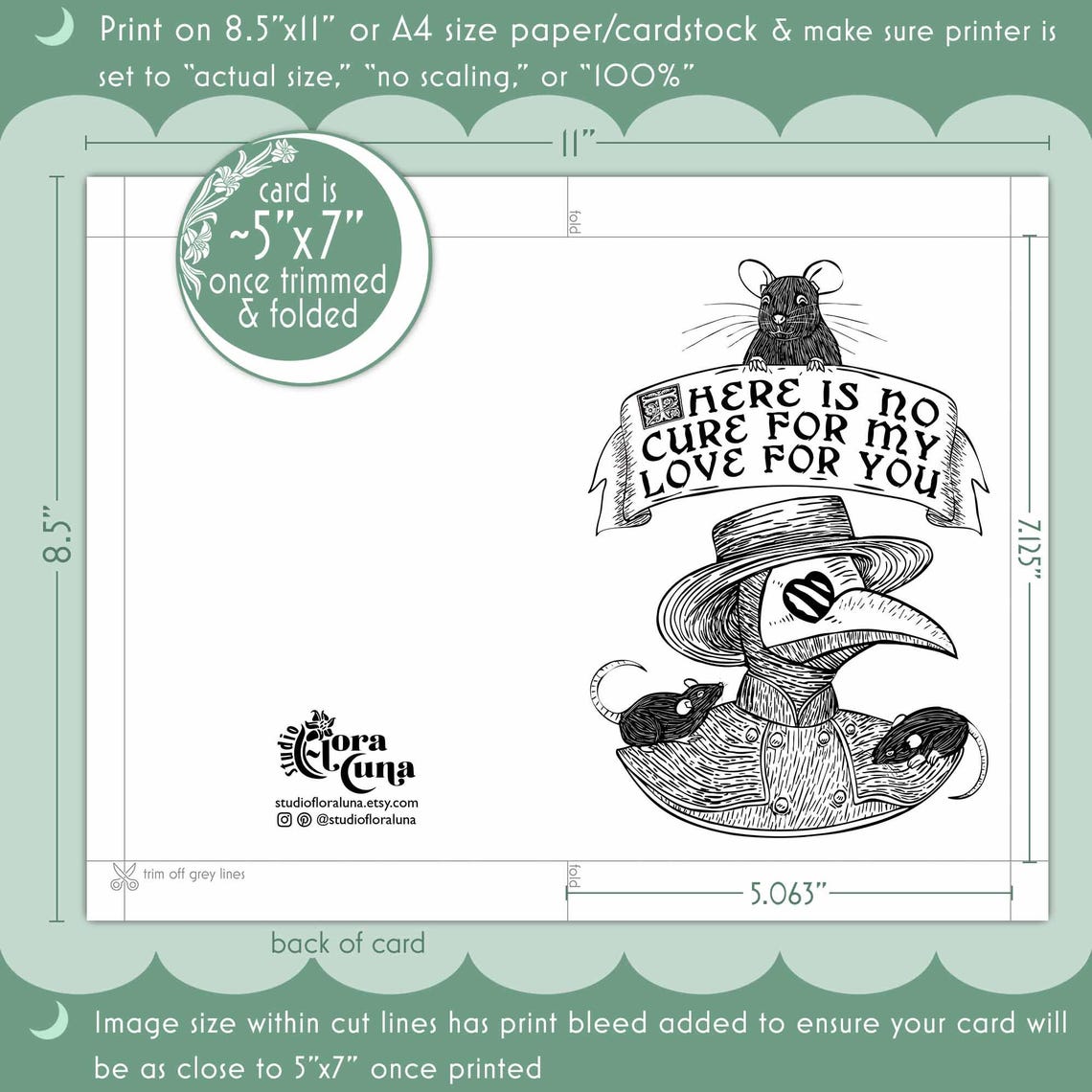 Plague Doctor Card Funny Anniversary Gothic Romance Spooky I Love You ...