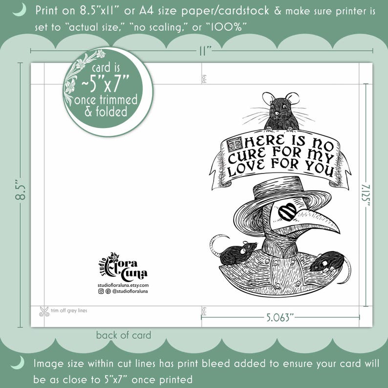 Plague Doctor Card Funny Anniversary Gothic Romance Spooky I Love You ...