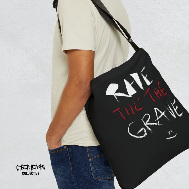 Rave Techno Tote Bag Graffiti Original Design - Etsy