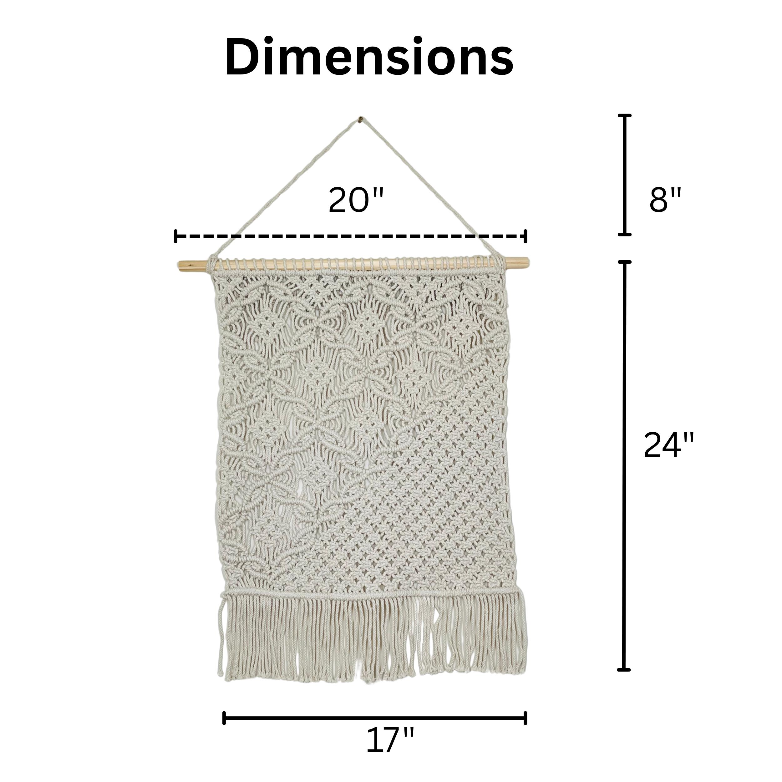 Macrame Wall Hanging - Asymmetrical Handmade Woven Tapestry for Boho ...