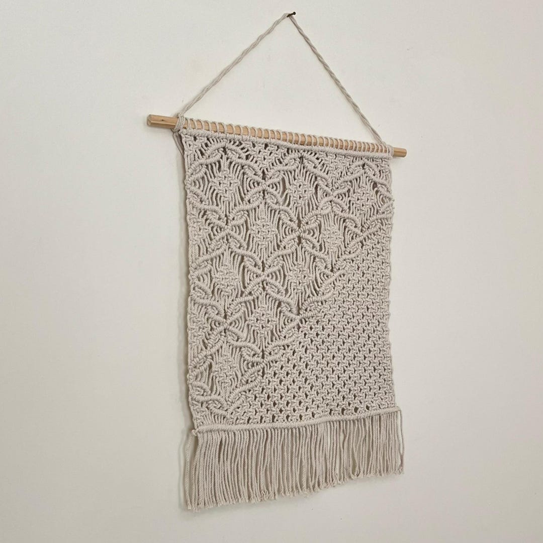 Macrame Wall Hanging - Asymmetrical Handmade Woven Tapestry for Boho ...