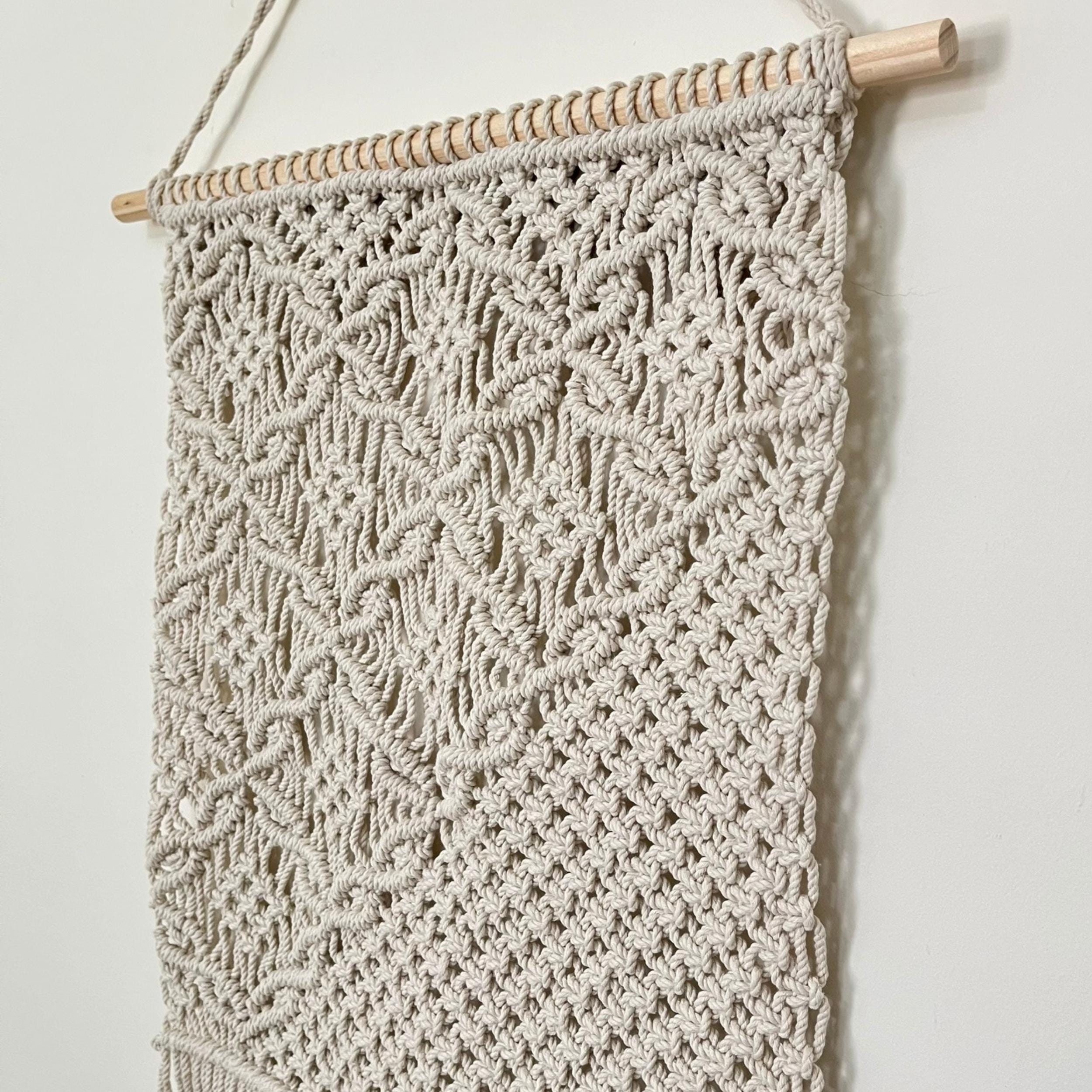 Macrame Wall Hanging - Asymmetrical Handmade Woven Tapestry for Boho ...