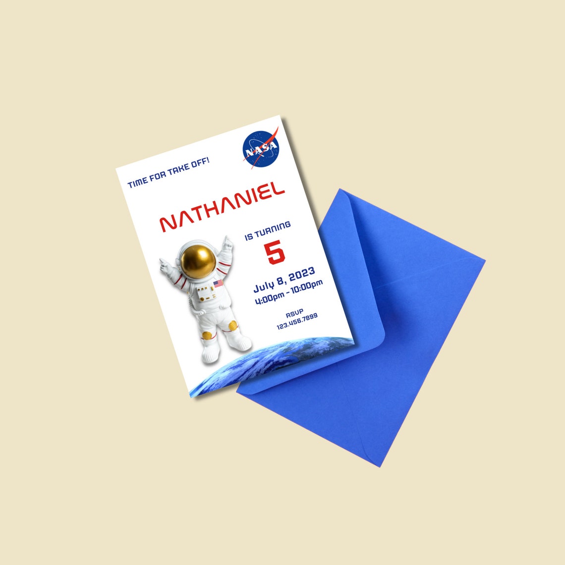 NASA Astronaut Birthday Invitation - Etsy