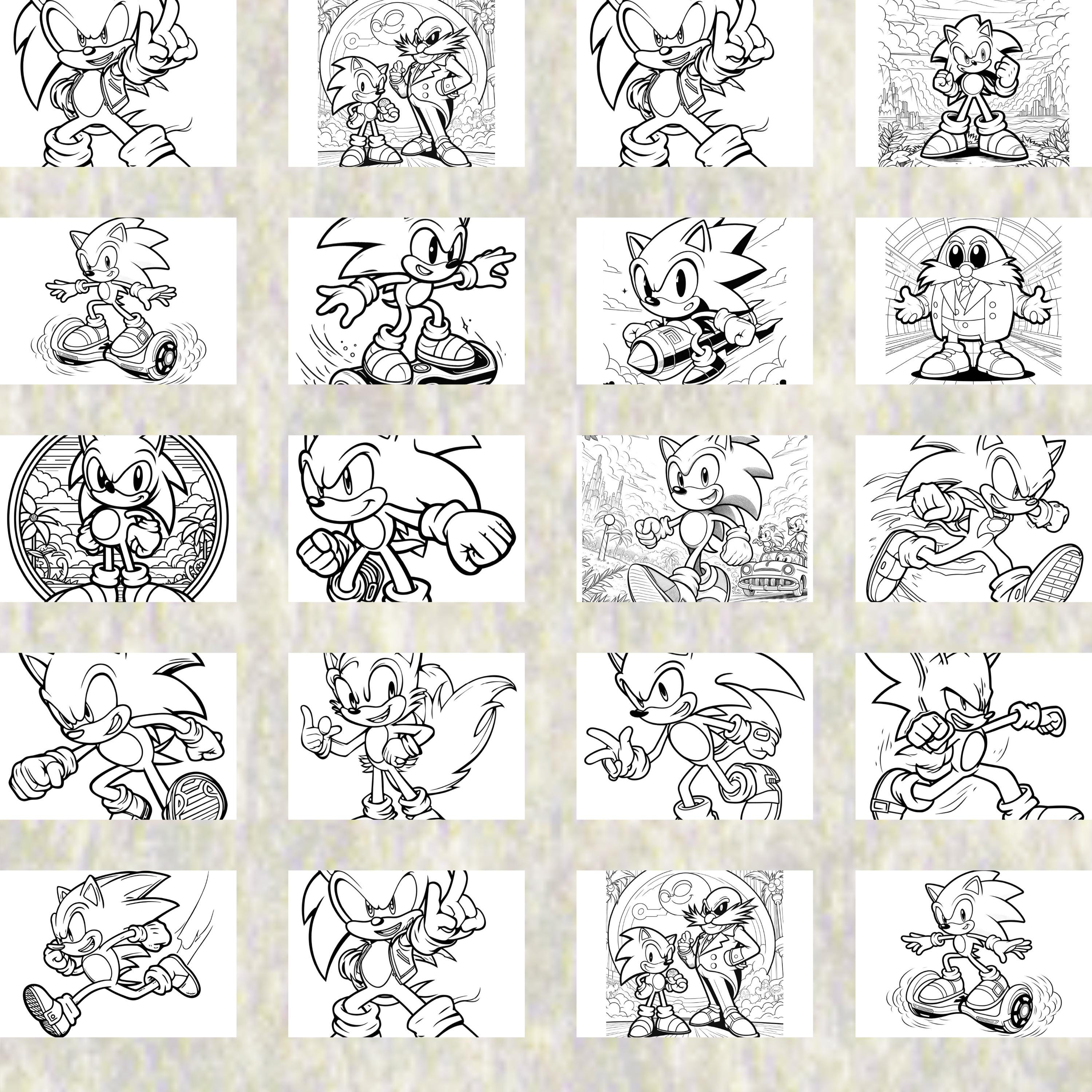 Sonic Printable Coloring Pages, Sonic Coloring Book, Easy and Pretty ...