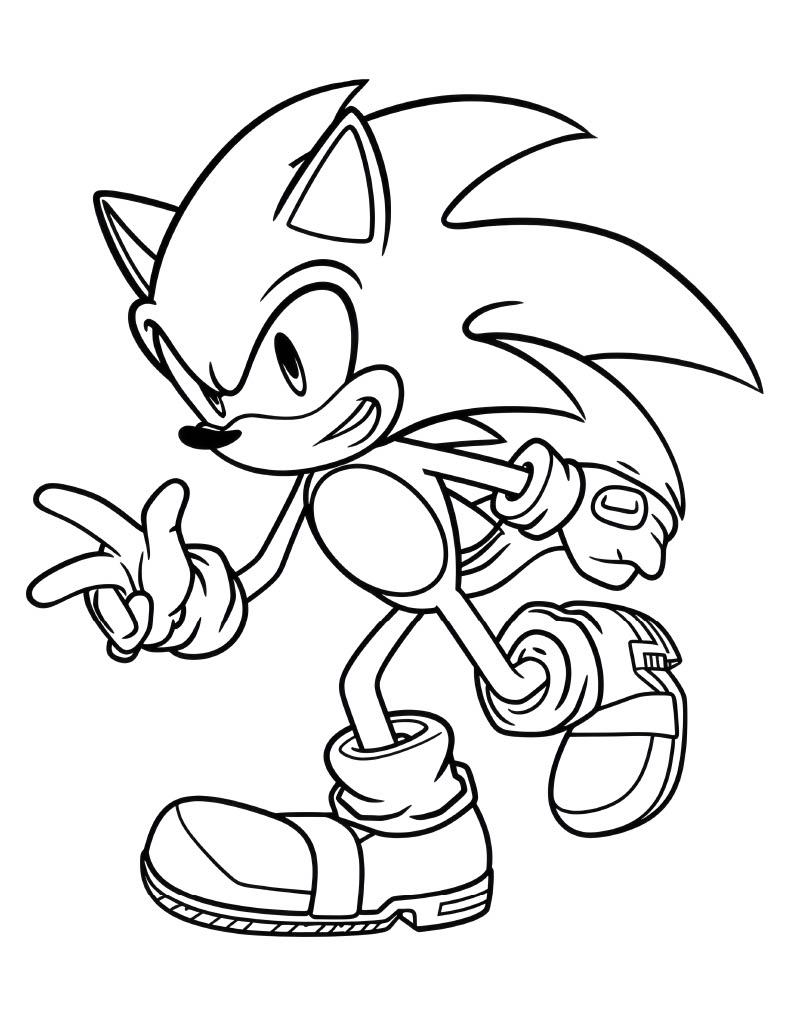 Sonic Printable Coloring Pages, Sonic Coloring Book, Easy and Pretty ...
