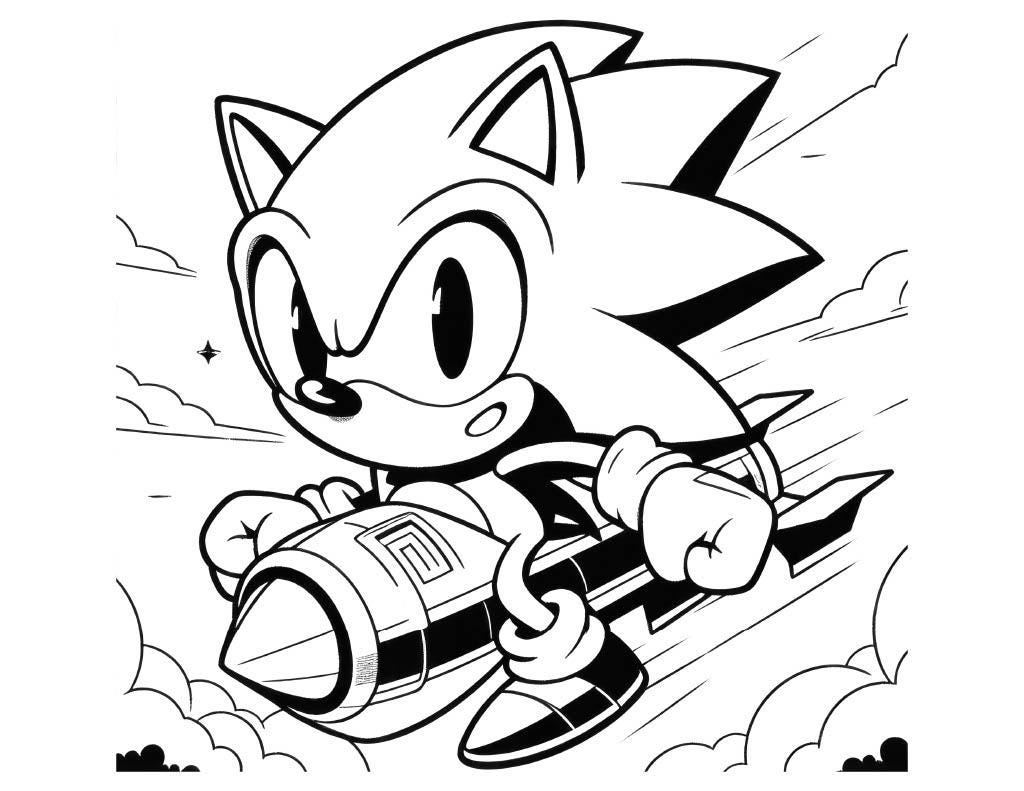 Sonic Printable Coloring Pages, Sonic Coloring Book, Easy and Pretty ...