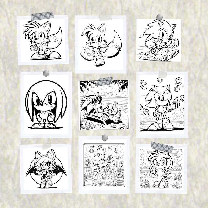 Sonic Printable Coloring Pages, Sonic Coloring Book, Easy and Pretty ...