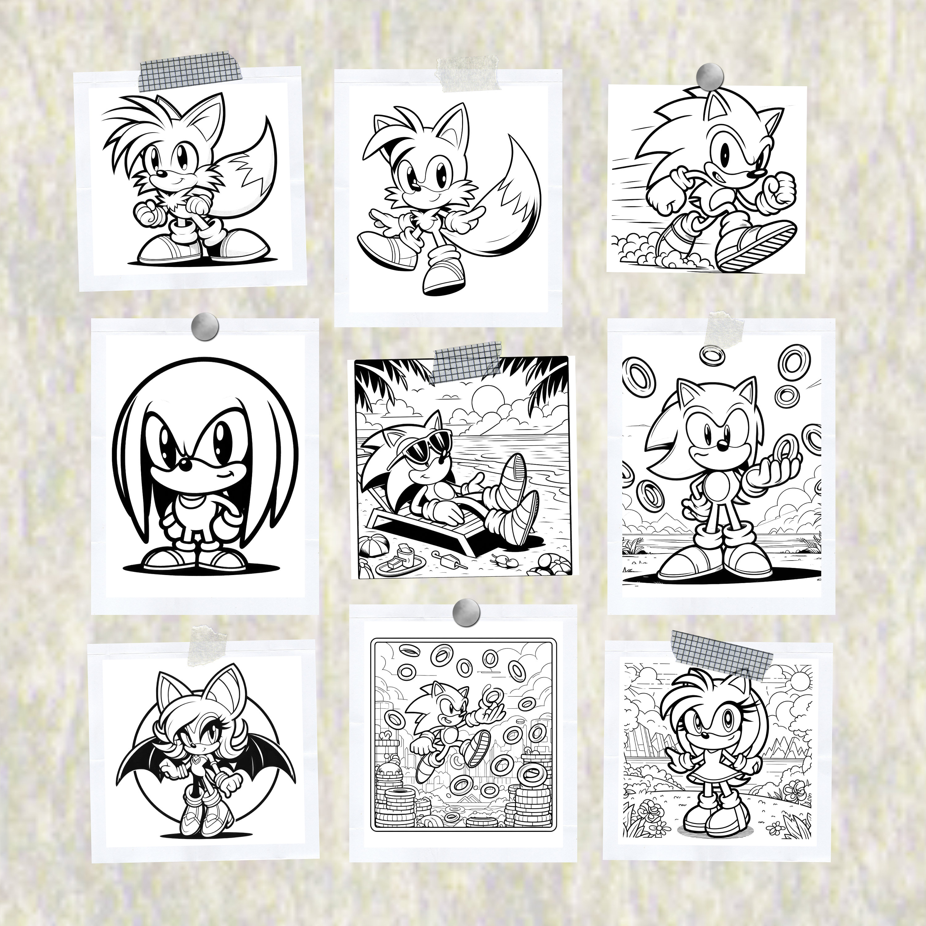 Sonic Printable Coloring Pages, Sonic Coloring Book, Easy and Pretty ...
