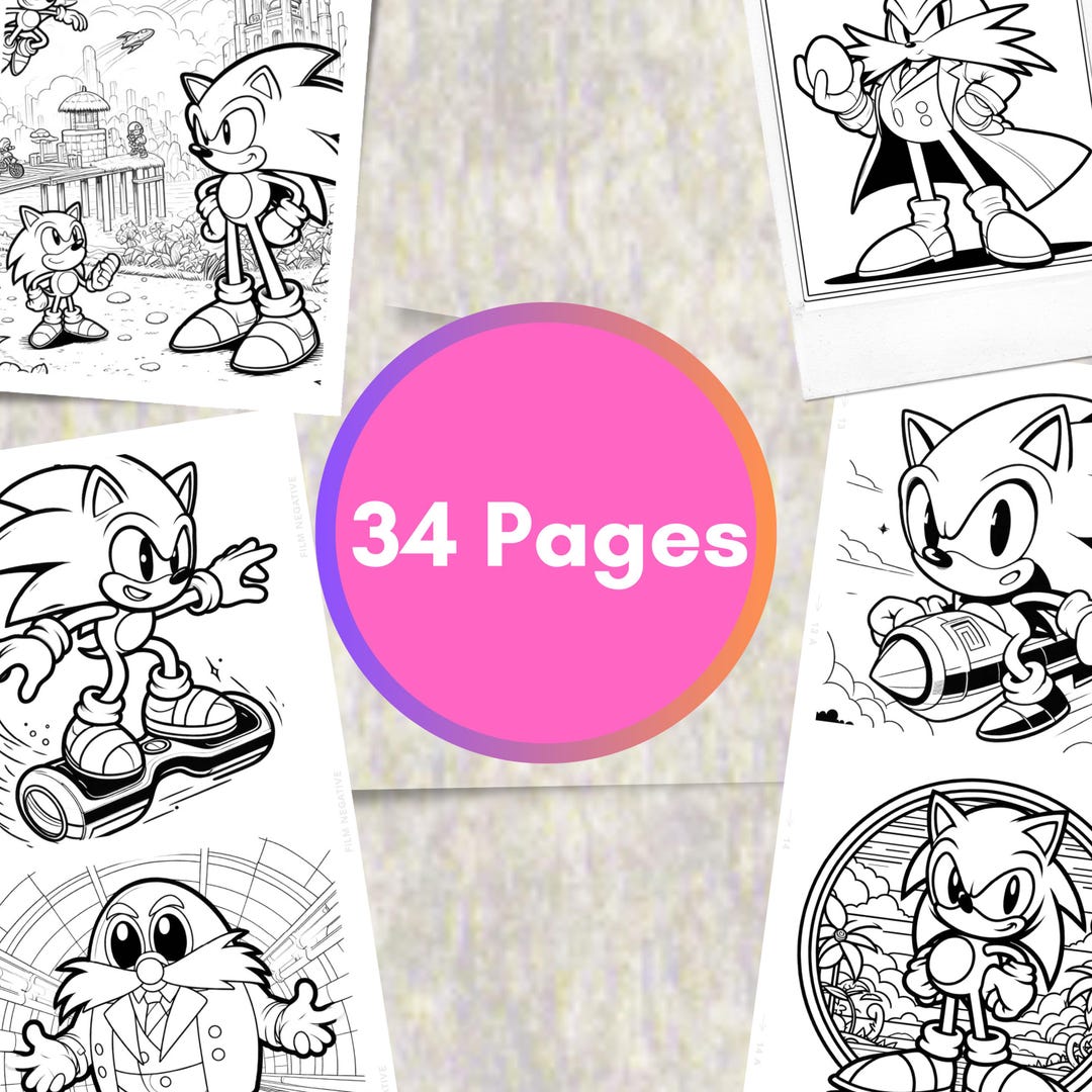 Sonic Printable Coloring Pages, Sonic Coloring Book, Easy and Pretty ...