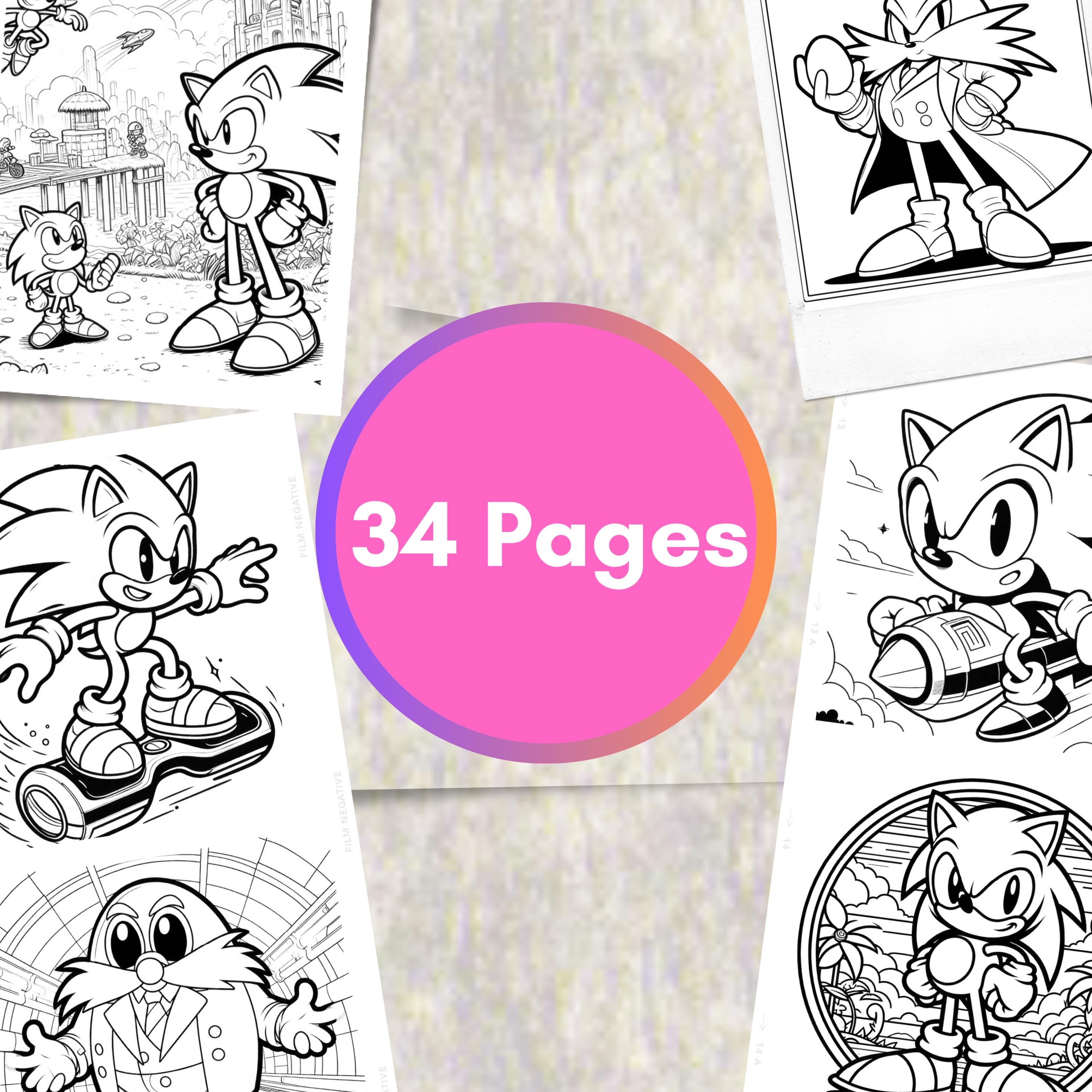 Sonic Printable Coloring Pages, Sonic Coloring Book, Easy and Pretty ...