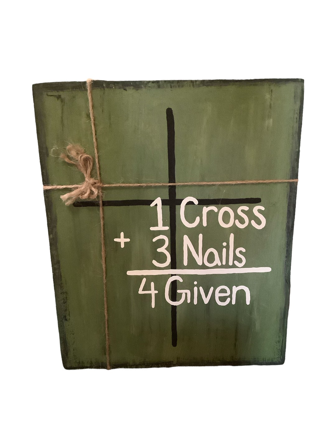 1 Cross 3 Nails 4 Given Wooden Sign - Etsy