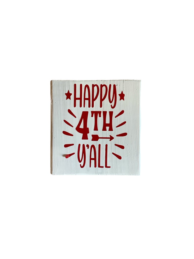 Happy 4th Yall Wooden Sign - Etsy