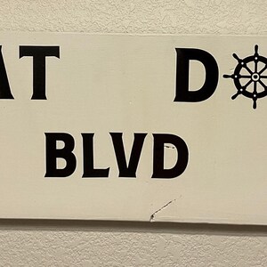 Boat Dock Blvd Wooden Sign - Etsy