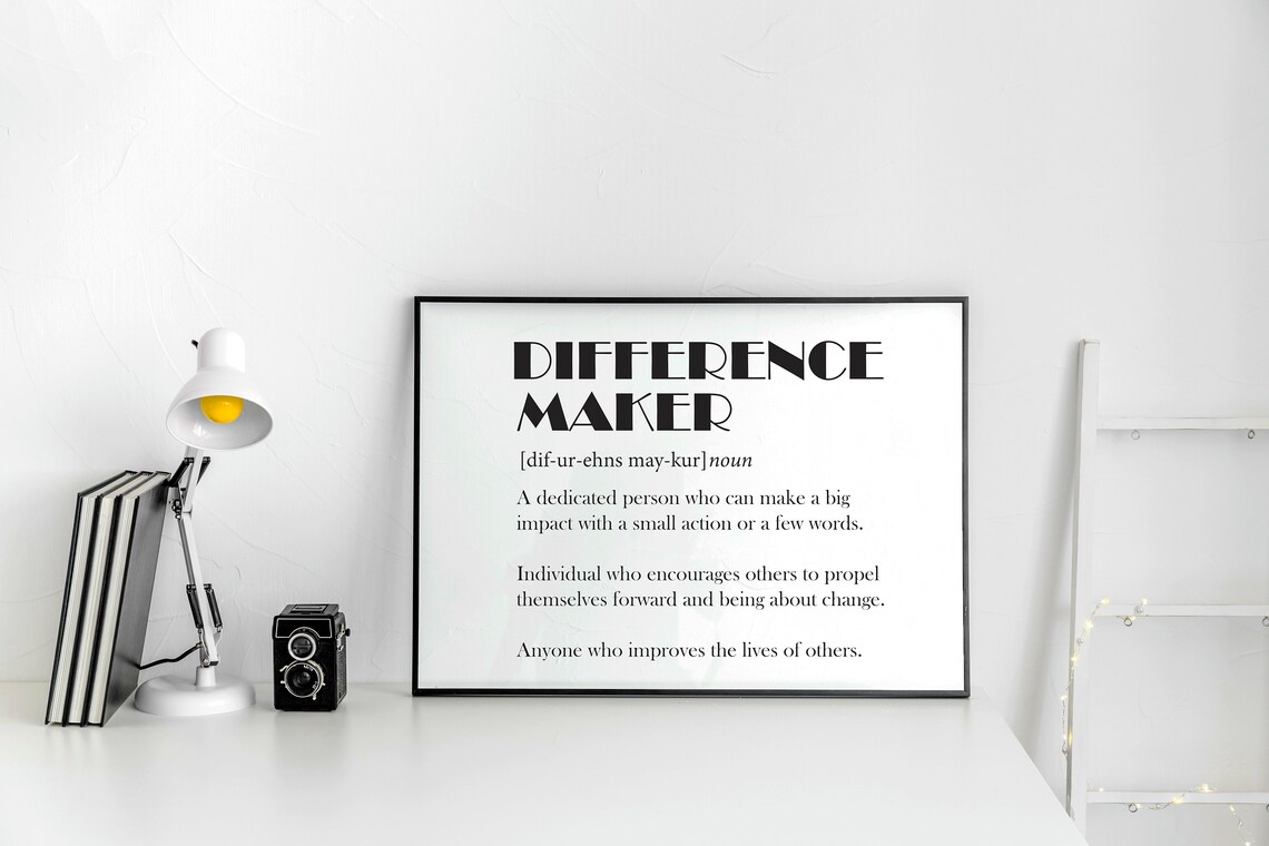 Difference Maker Definition Print Office Wall Decor Funny - Etsy