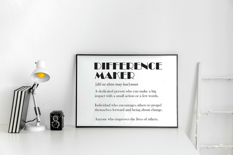 Difference Maker Definition Print Office Wall Decor Funny - Etsy Difference Maker Definition Print Office Wall Decor Funny - Etsy