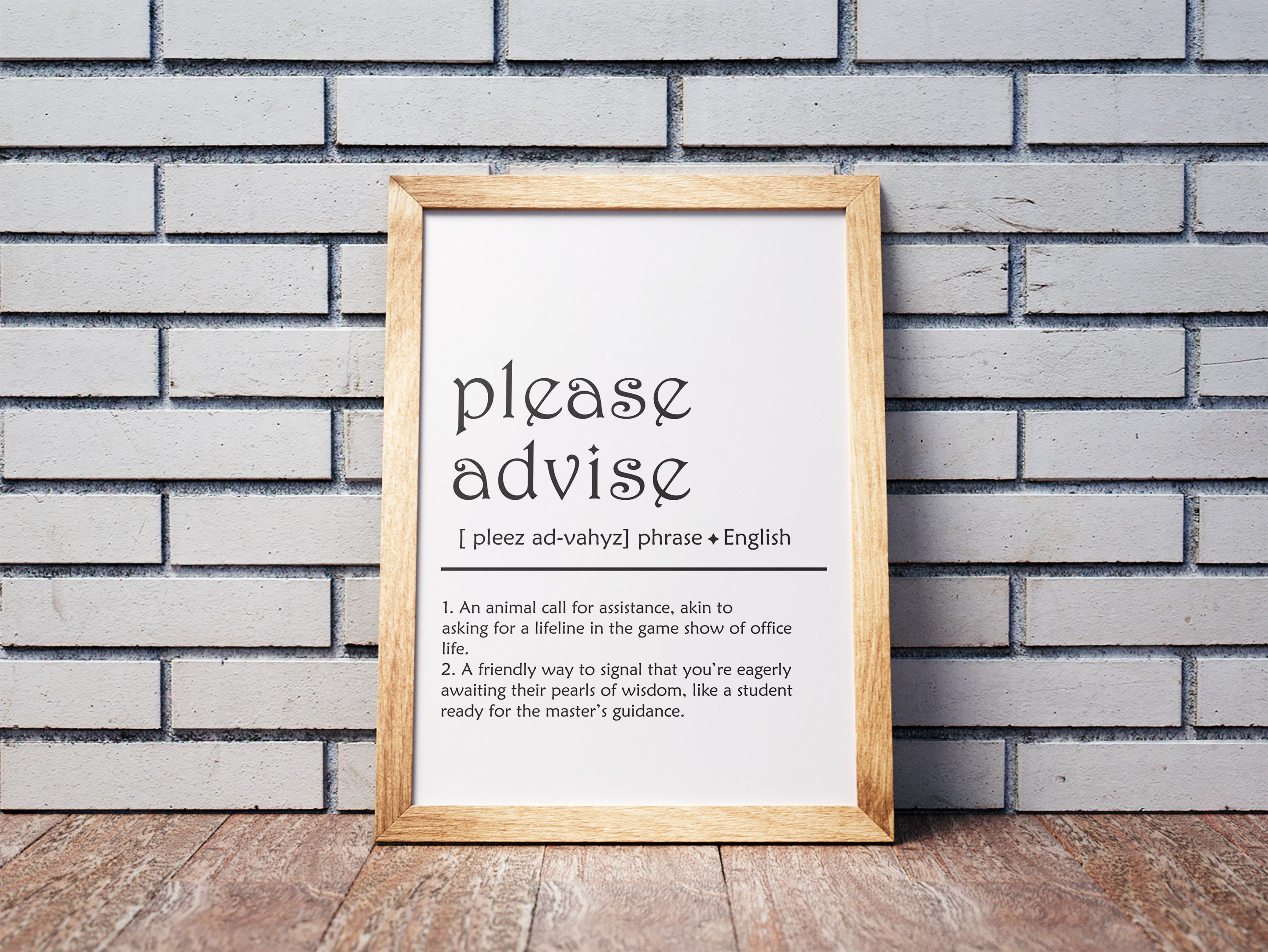 Please Advise Definition Print, Dictionary Poster, Printable Office ...
