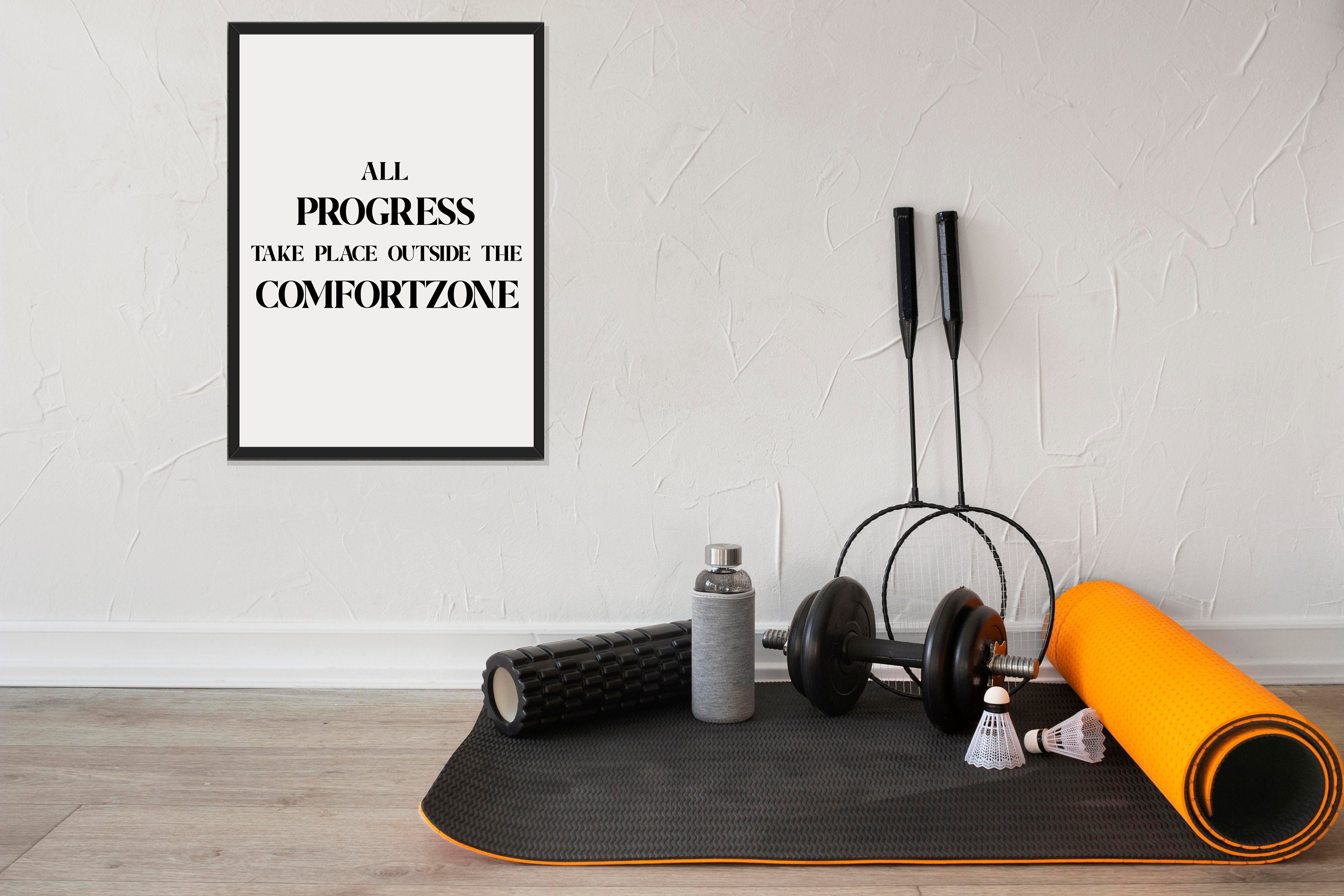 Gym Poster Set - Home Gym Decor Set -gym Wall Arts -home Gym Signs -gym ...