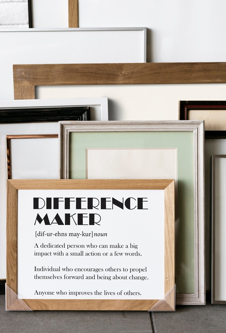 Difference Maker Definition Print Office Wall Decor Funny - Etsy Difference Maker Definition Print Office Wall Decor Funny - Etsy
