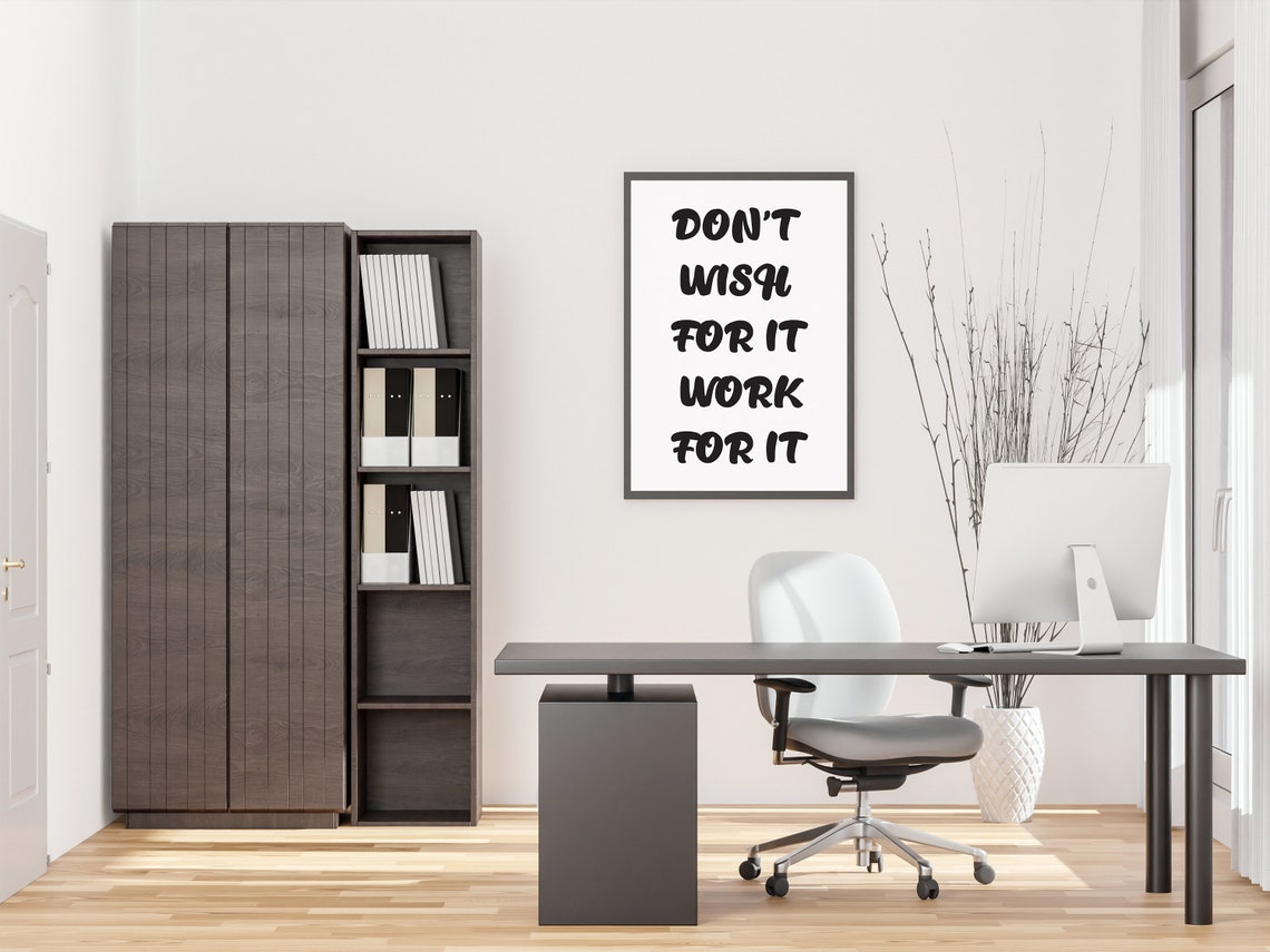 Printable Office Quotes Inspirational Home Office Wall Art Motive Desk ...