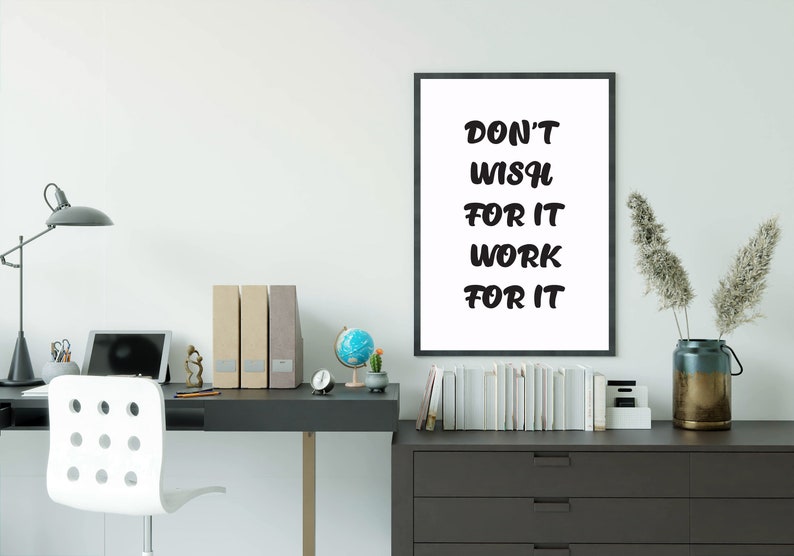 Printable Office Quotes- Inspirational Home Office Wall Art- Motive ...