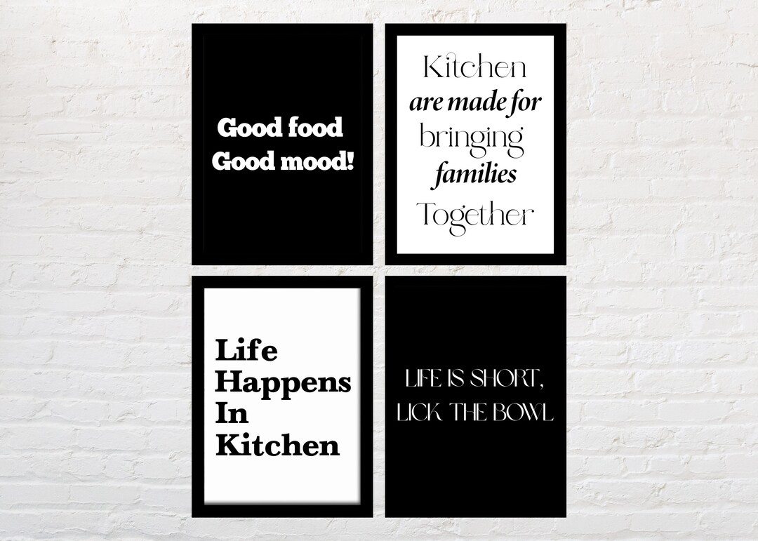 Kitchen Quote Prints -kitchen Wall Arts- Dining Room Wall Art ...