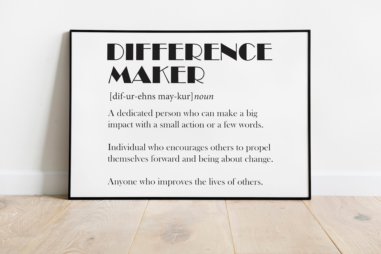 Difference Maker Definition Print | Office Wall Decor | Funny Office ...