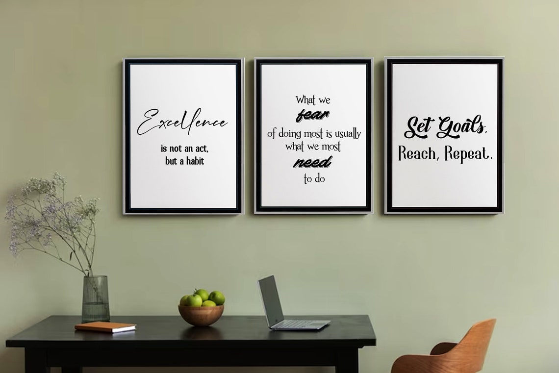 Office Wall Art | Work From Home Art | Printable Wall Art | 4 ...