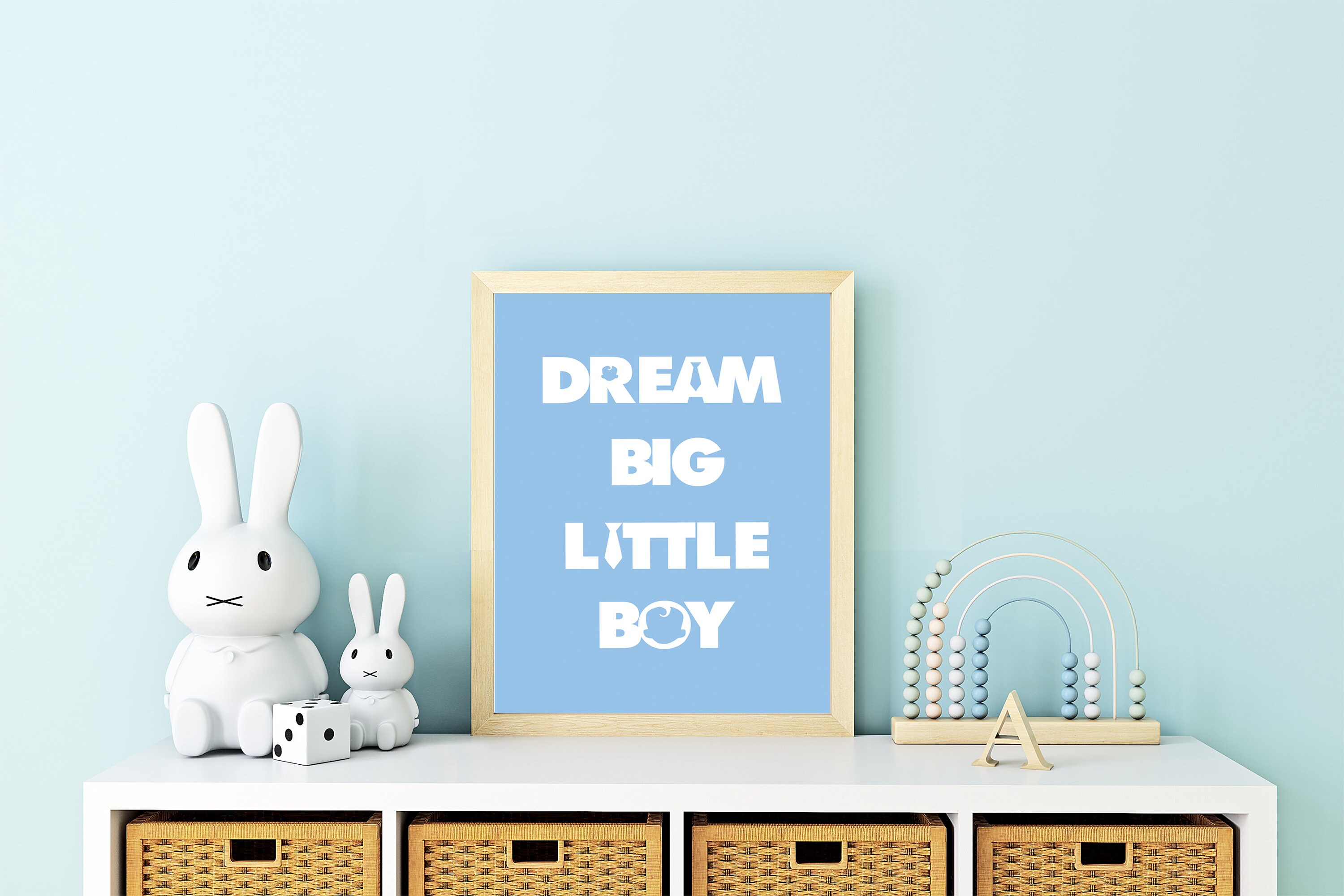 Dream Big Little Boy Wall Arts, Nursery Quote Prints, Nursery Wall Arts ...