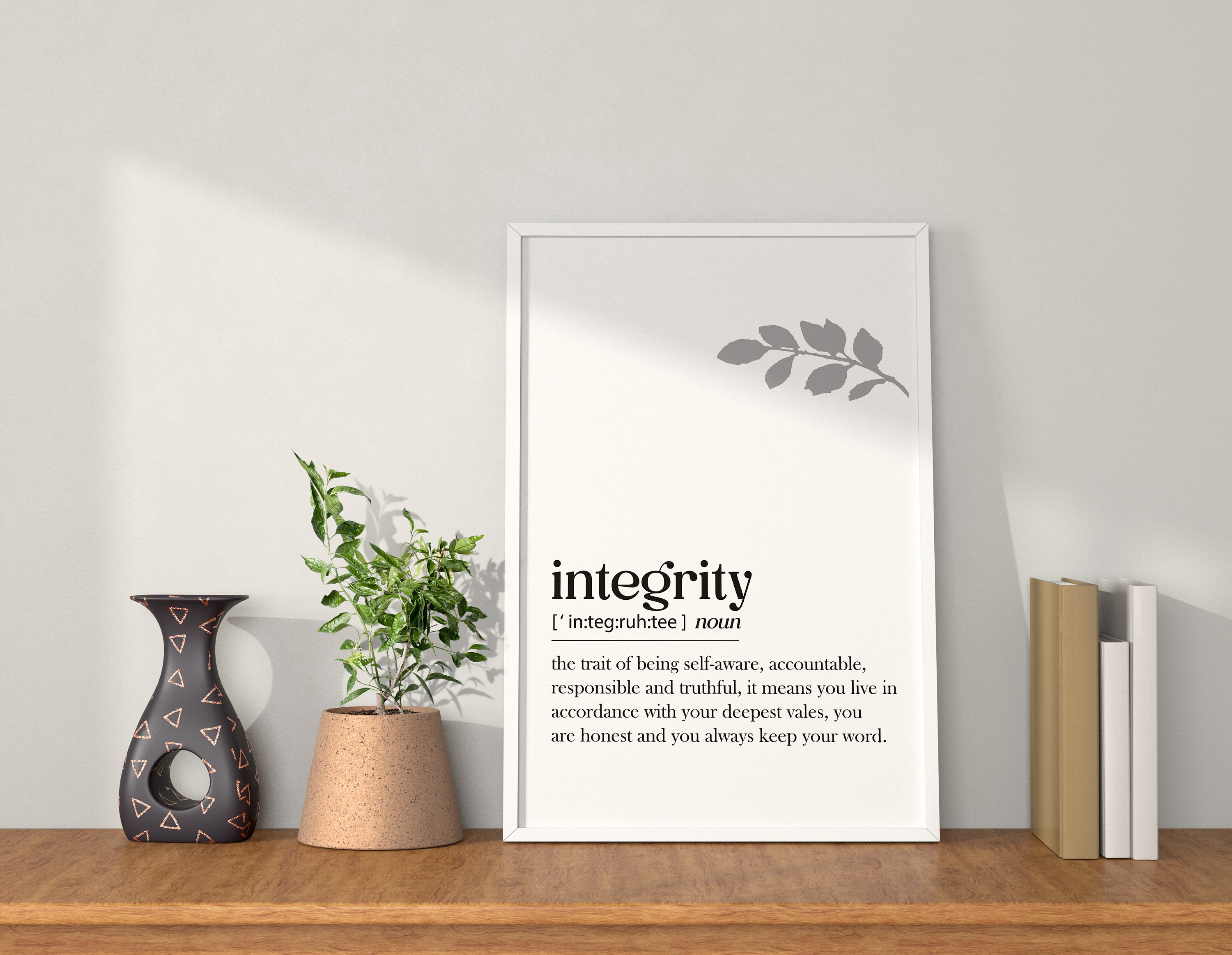 Integrity Word Definition Print Office Wall Decor Funny - Etsy