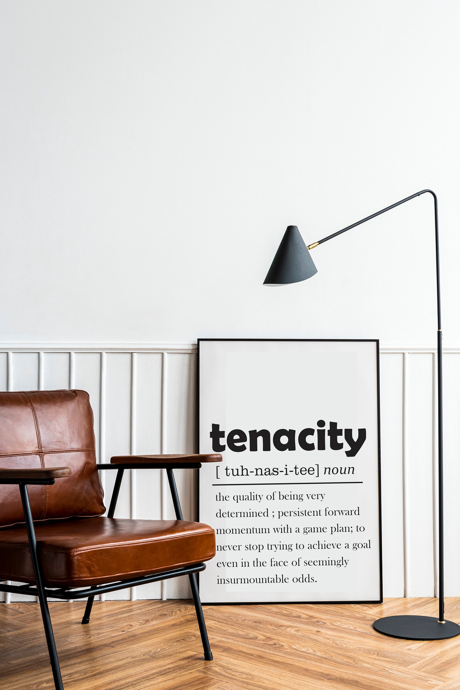 Tenacity Word Defination Print, Funny Office Sign, Office Wall Art ...