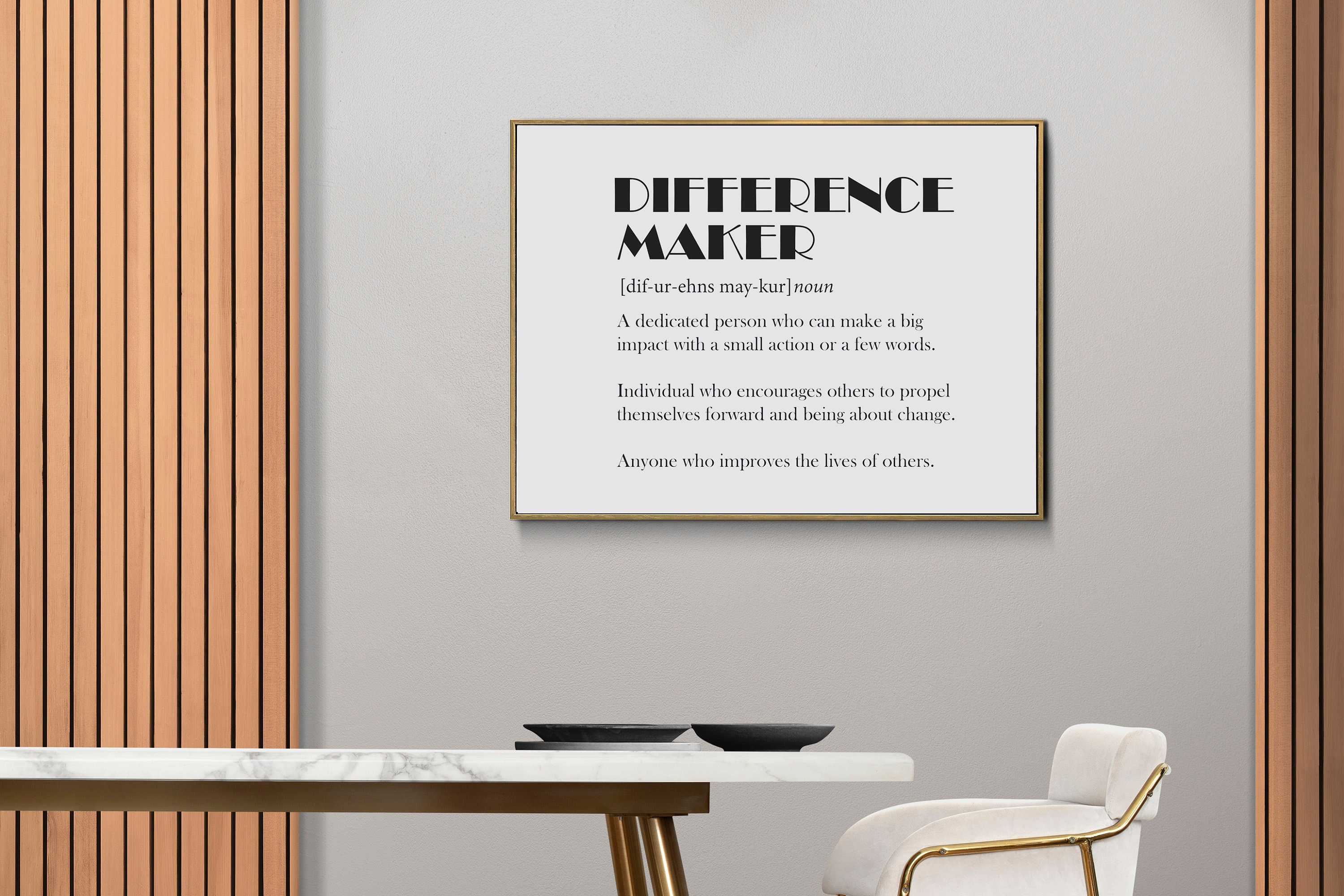 Difference Maker Definition Print Office Wall Decor Funny - Etsy