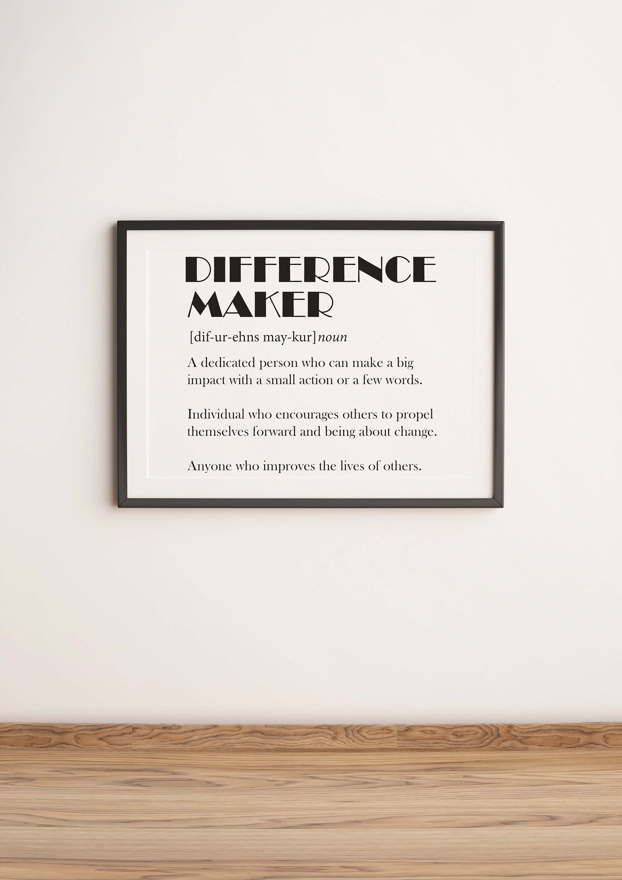 Difference Maker Definition Print Office Wall Decor Funny - Etsy