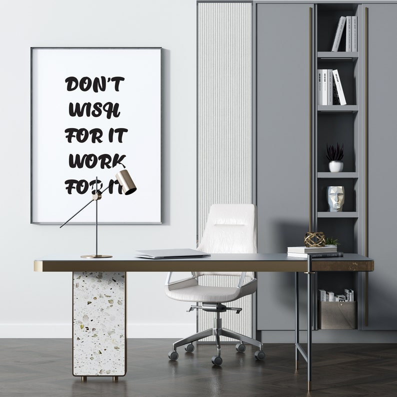 Printable Office Quotes- Inspirational Home Office Wall Art- Motive ...