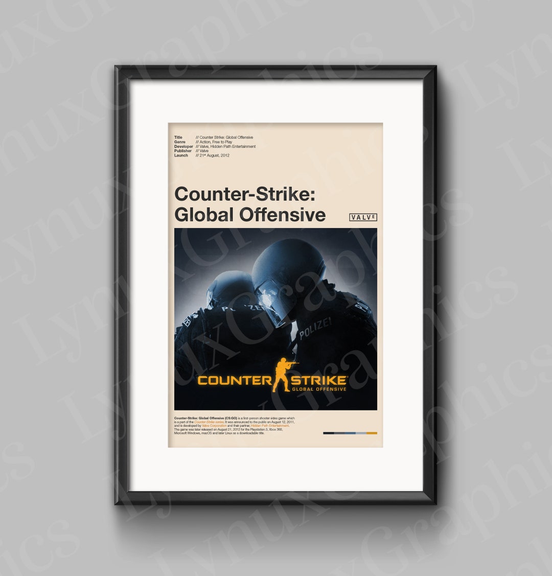 Counter Strike Poster, Digital Download Gaming Gifts, CSGO Poster ...
