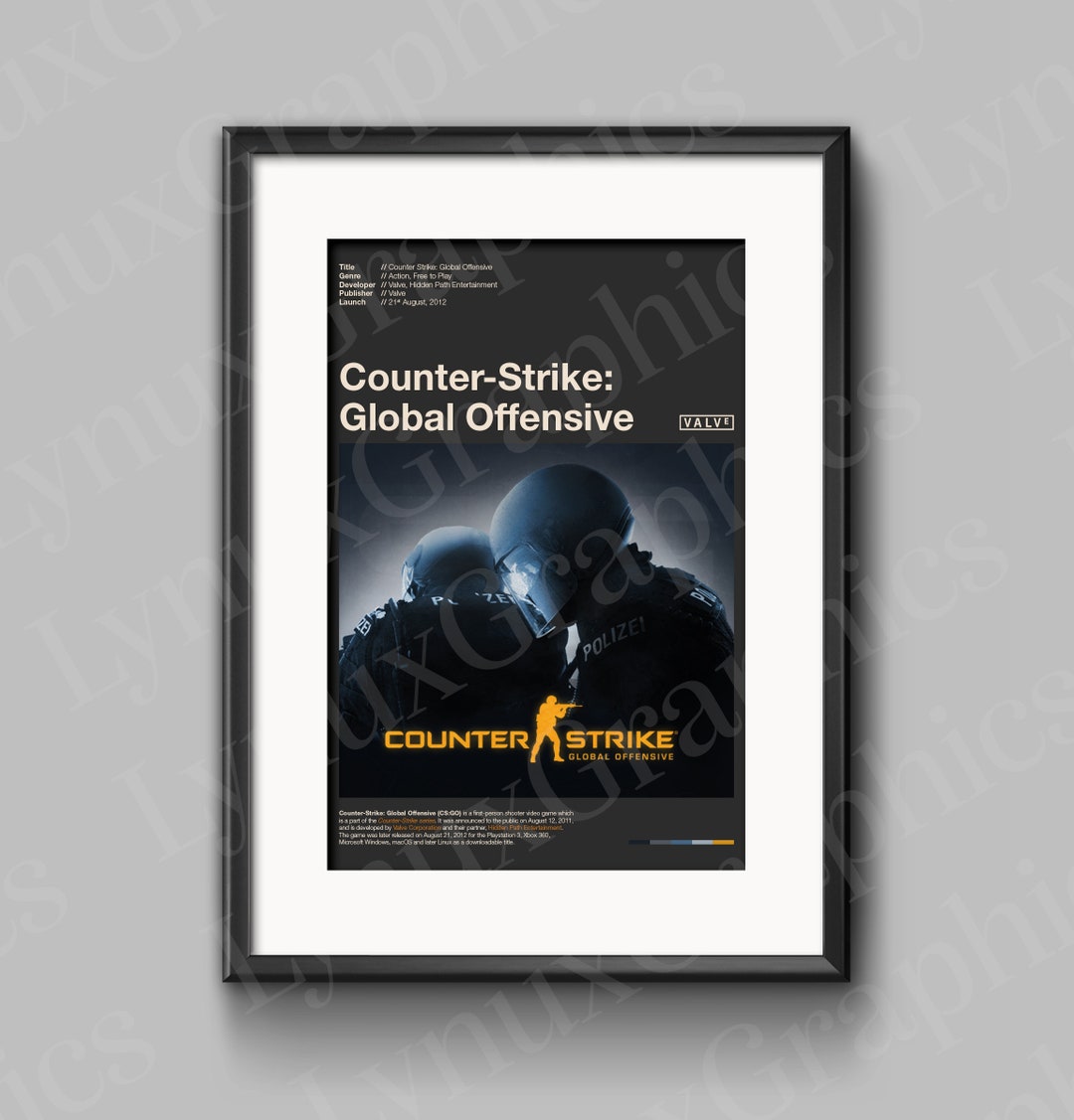 Counter Strike Poster, Digital Download Gaming Gifts, CSGO Poster ...