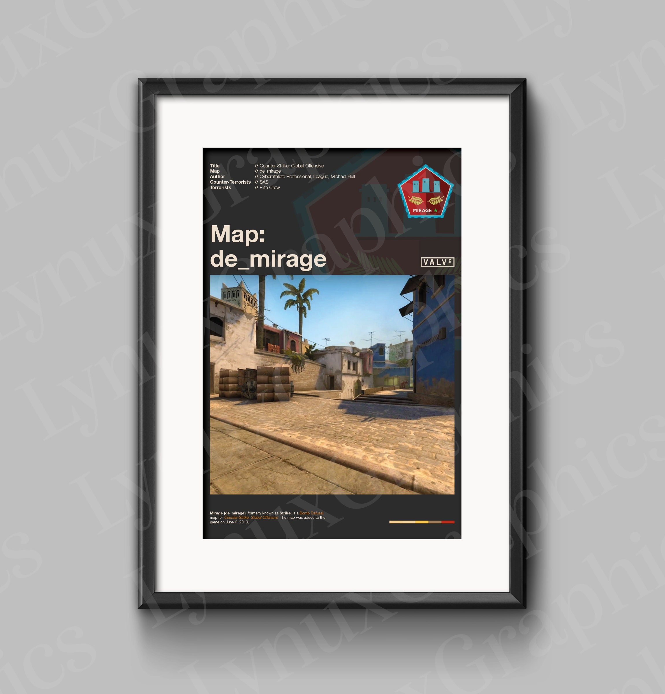 Counter-strike Map Layout Wall Art CS2 CSGO 3D Print Dust2 Mirage🤨 ...