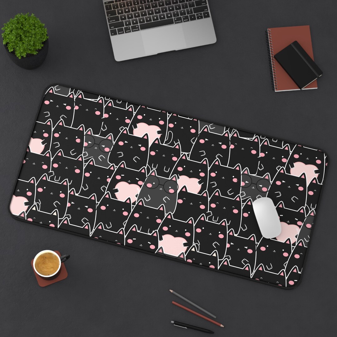 Cute Minimal Cats Mouse Pad (M2), Cute Desk Mat, Cute Mouse Pad, Gaming ...